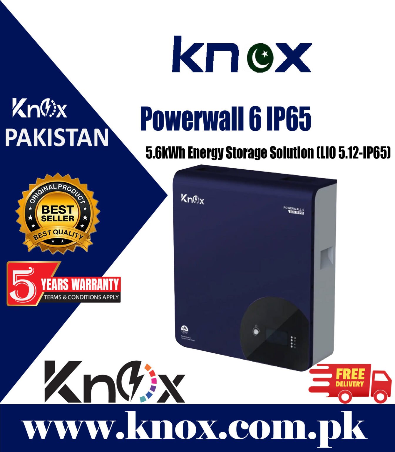 Powerwall Lithium-ion Batteries - KNOX Pakistan